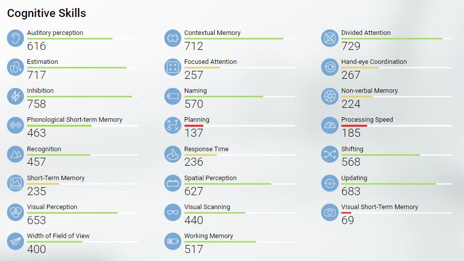 The CogniFit scoring system